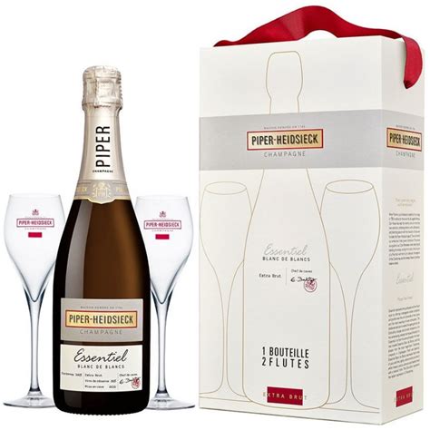 Champagne Piper Heidsieck Essentiel 75 Cl Con 2 Flute Blanc De Blancs