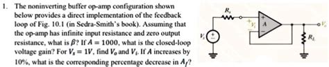 Solved The Non Inverting Buffer Op Amp Configuration Shown Below