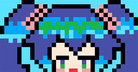 初音ミク 初音ミク【ドット絵】 くぼたあのイラスト Pixiv