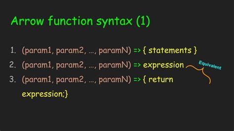 javascript arrow function ppt