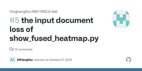 The Input Document Loss Of Show Fused Heatmap Py Issue 5