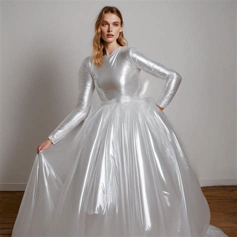 Long Sleeved Inflatable Mylar Wedding Dress By Inflatablefan8462 On