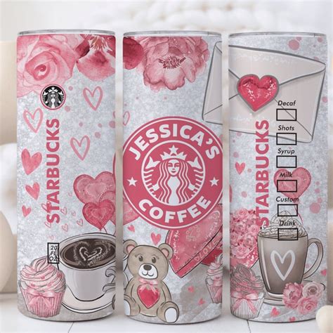 Starbucks Heart Tumbler Etsy