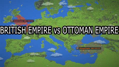 British Empire Vs Ottoman Empire Worldbox Timelapse Youtube