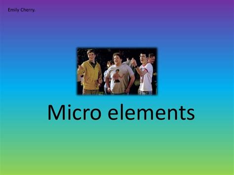 Micro Elements