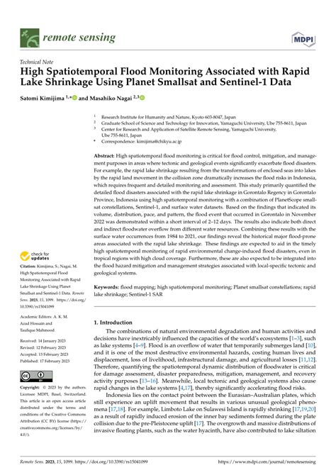 pdf high spatiotemporal flood monitoring associated with rapid lake