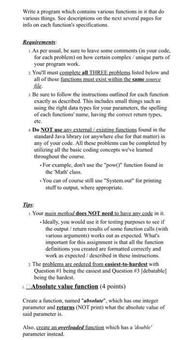 Solved Coding In Java Using Net Beans Instructions Are In