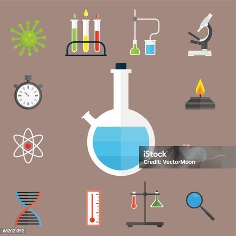 의학 실험실 과학 생물학 디자인 분자 현미경 개념을 테스트 하는 실험실 기호 및 생명 공학 과학 화학 아이콘 벡터 일러스트 레이 션 0명에 대한 스톡 벡터 아트 및 기타
