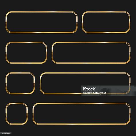 어두운 배경 벡터에 고립 된 황금빛 반짝이는 프레임 세트 모음 0명에 대한 스톡 벡터 아트 및 기타 이미지 0명 1위 개체 그룹 Istock