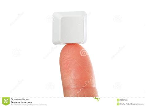 Empty Key On Fingertip Stock Photo Image Of Sparse Concept 10547508