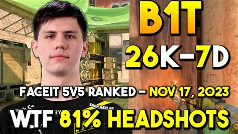 WTF 81 HS By B1t 26 7 3 71KD On Mirage 4x Triple Quadro FACEIT RANKED Nov 17 2023