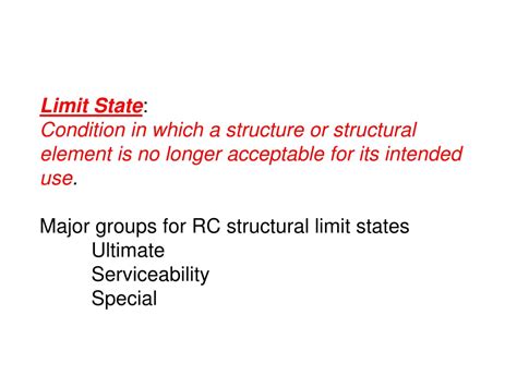 PPT Limit State Design LSD Refers To A Design Method For RCC Structures PowerPoint
