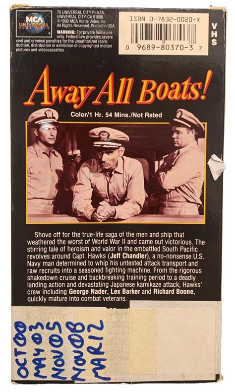 Away All Boats Vhs Grandpopsarmynavy