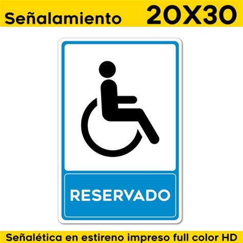 Señalamiento Señaletica Reservado Nom003 20x30 Meses Sin Intereses