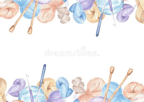 Yarn Balls And Skeins Of Wool Knitting Needles And Crochet Hooks
