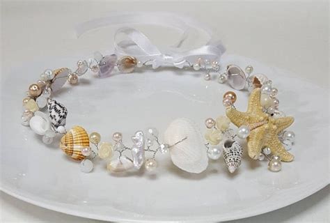 Beach Wedding Headpiece Shells Hair Accessory Seashell Hair Halo