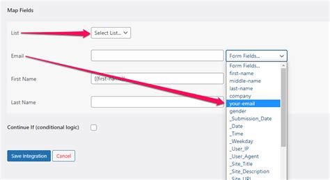 mailwizz advanced form integration