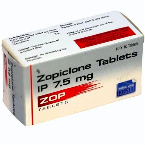 75mg Zop Zopiclone Tablets At ₹ 179strip Pharmaceutical Medicines