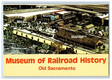 Vintage Museum Of Railroad History Old Sacramento Postcard Ae United