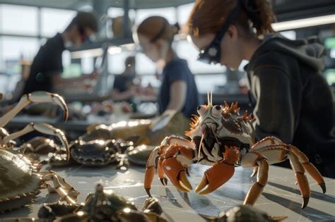 Students At A Marine Biology Class Premium Ai Generated Image