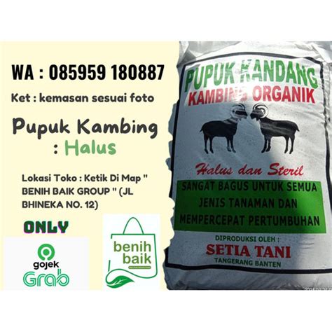 Jual Paket Pupuk Kandang Kambing Organik Halus Siap Pakai Kota Bekasi Benih Baik Online