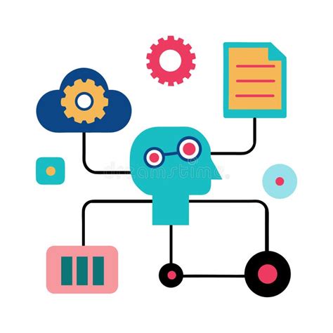 Machine Learning Process Concept Illustration Stock Vector Illustration Of Logo Vector 374261212