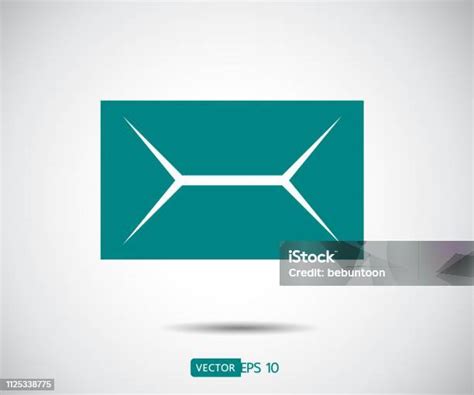 봉투 메일 아이콘 평면 디자인 스타일입니다 직접 메시지 Sms 벡터 일러스트 레이 션 개념에 대한 스톡 벡터 아트 및 기타