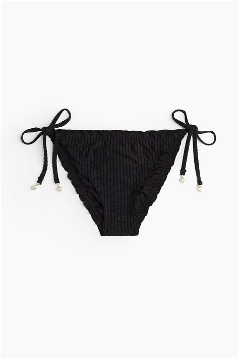 Yanları Bağcıklı Bikini Altı Siyah Kadin Handm Tr