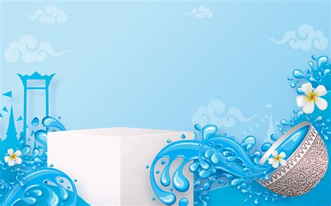 ผลิตภัณฑ์พื้นหลัง 3 มิติสําหรับเทศกาลสงกรานต์ ภาพประกอบสต็อก ดาวน์โหลดรูปภาพตอนนี้