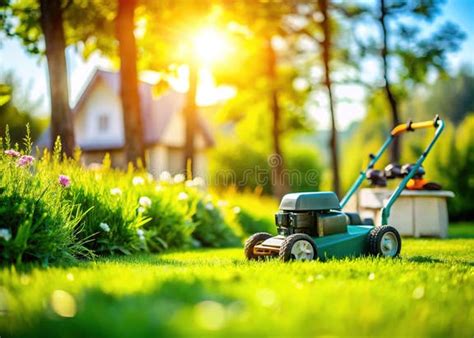 A Stunningly Pristine Summer Lawn A Closeup View Of A Perfectly Mowed Yard Exuding Health And