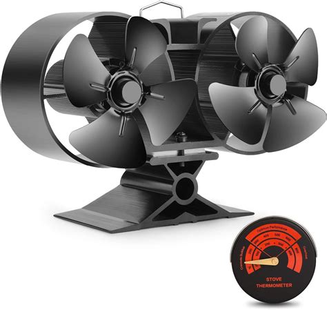 Mini Size 8 Blade Stove Fan Silent Heat Powered Wood Log Burner Fan
