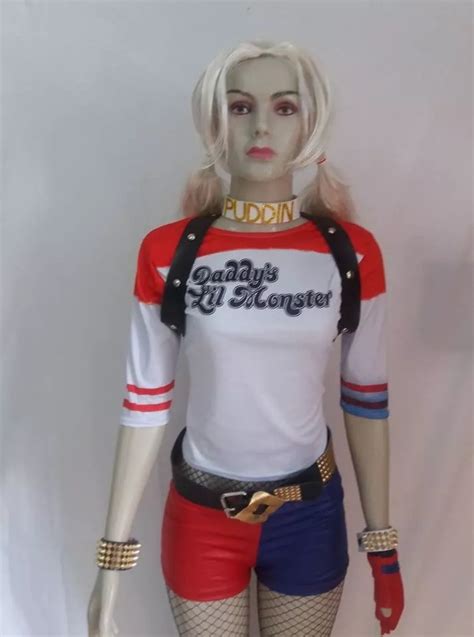 Kit Harley Quinn Fantasia Arlequina Completa Pçs C Taco