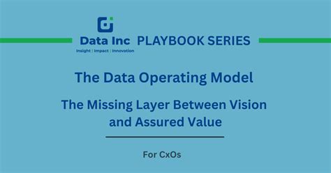 The Data Operating Model Converting Vision Into Measurable Value