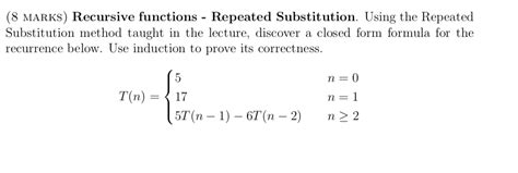 solved 8 marks recursive functions repeated