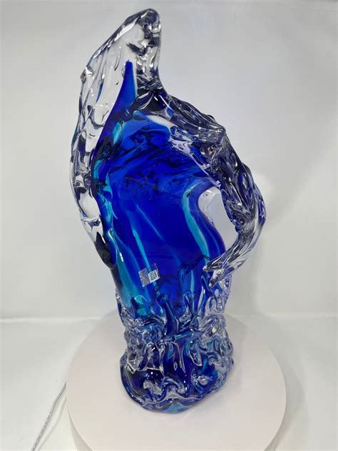 Contemporary Murano Glass Wave Sculpture Casanova Art And Fashion