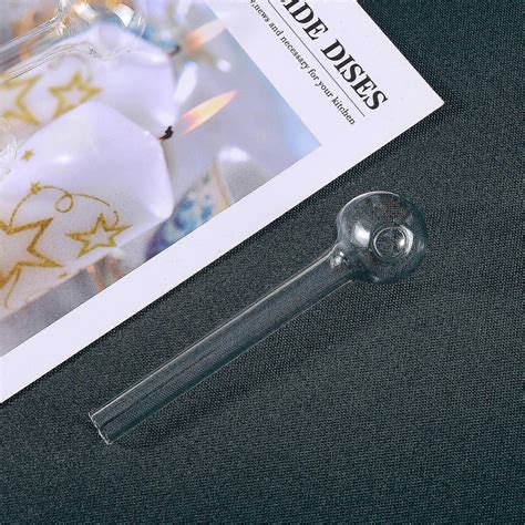 10 Pcs Glass Pyrex Drinking Straws Pack Round Head Design Reusable
