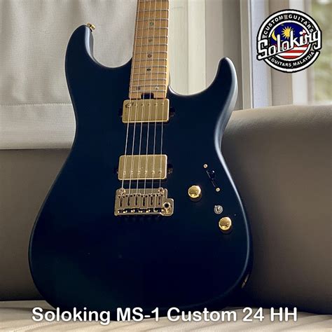 Soloking Ms Custom Hh Flat Top Electric Guitar Satin Matte Black
