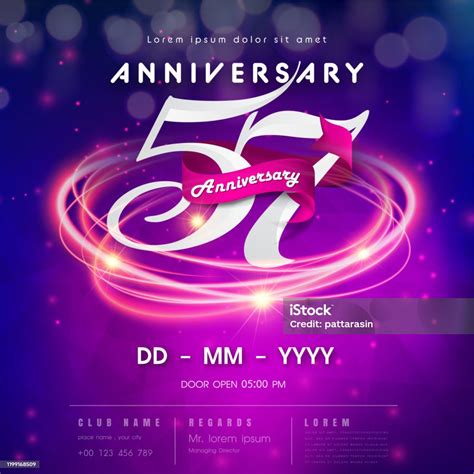 보라색 추상 미래 공간 배경에 57 주년 기념 로고 템플릿 하이테크 네트워크 디지털 기술 개념 설계 요소로 숫자를 축하하는 57