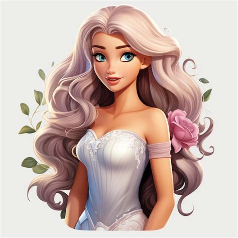 Premium Ai Image Princess In A Pink Dress With A Bouquet Of Flowers