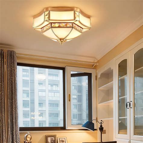 Mixl Vintage Gold Flush Mount Ceiling Light3 Lights Ceiling Light