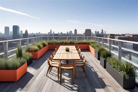 Rooftop Terrace Designed As A Rooftop Classroom Or Educational Space