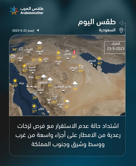 طقس العرب السعودية On Twitter طقساليوم اشتداد حالة عدم