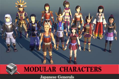 Polygon Charactersmodular Japanese Generals 캐릭터 Unity Asset Store