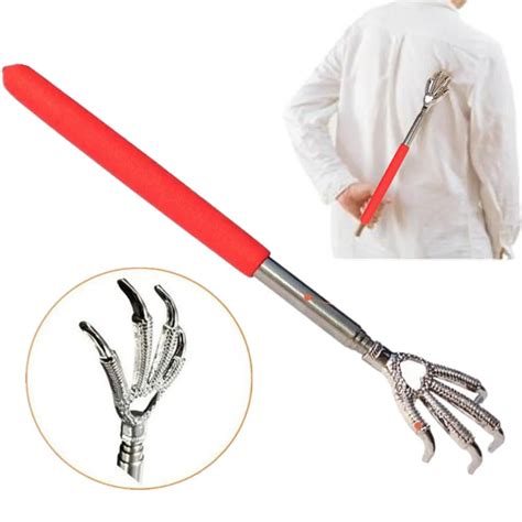 New Practical Handy Stainless Pen Clip Back Scratcher Telescopic Pocket