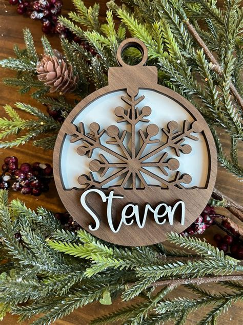 Snowflake Name Ornament Stilettos And Sawdust