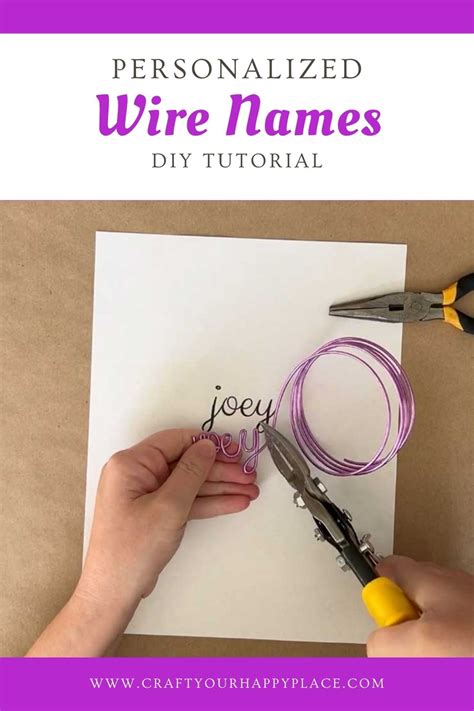 How To Make Wire Names Craft Your Happy Place