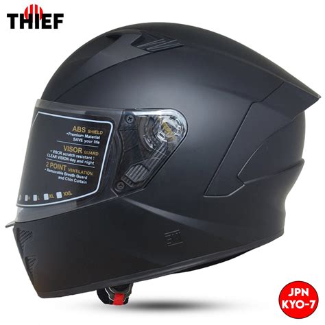 Jual Helm Full Face JPN KYO 7 HITAM DOF KACA VISOR BENING Helm