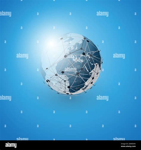 Cloud Computing And Networks Concept With Earth Globe Abstract Global