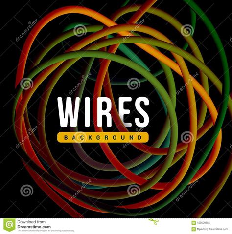 Electrical Wires Of Different Colors Vector Illustrtation Stock Vector Illustration Of