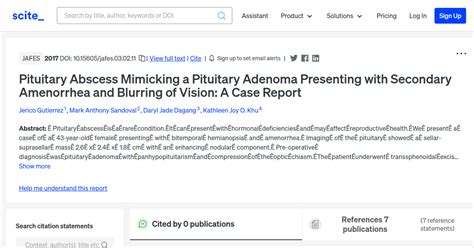 Pituitary Abscess Mimicking A Pituitary Adenoma Presenting With